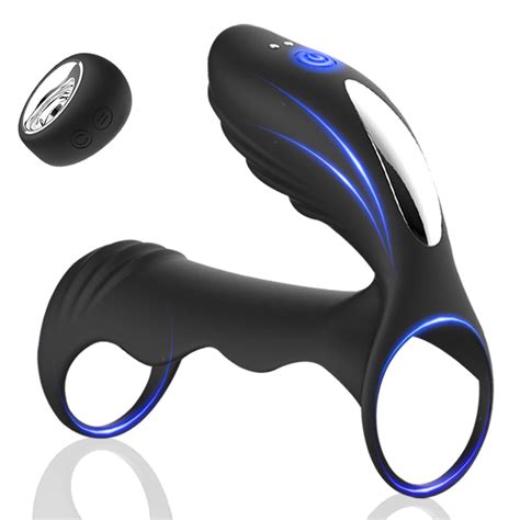 12 Vibration Modes Vibrating Penis Ring Black Alluriatoy