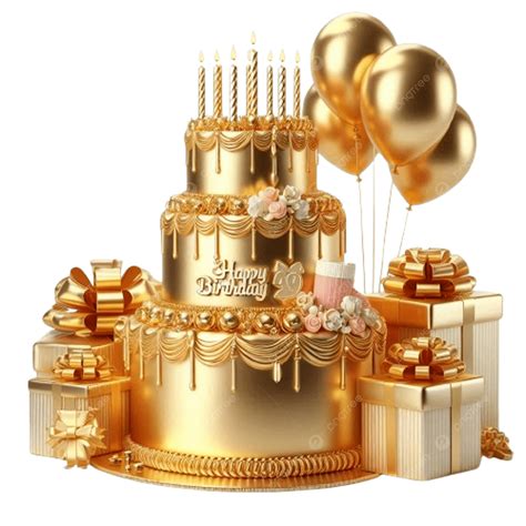 생일 축하해요 황금 케이크 생일 축하해요 황금 케이크 생일 케이크 케이크 Png 일러스트 및 이미지 에 대한 무료 다운로드 Pngtree