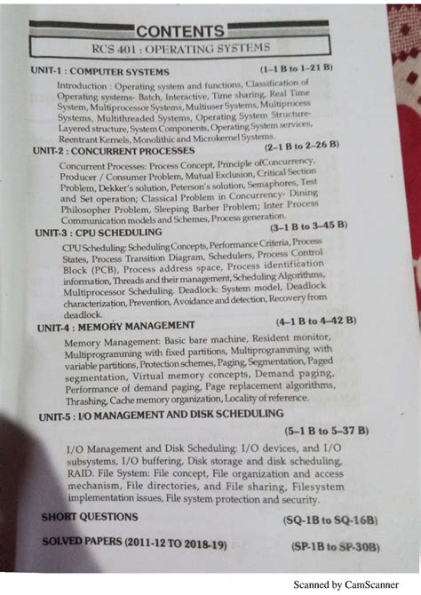 Operating Systems Studocu