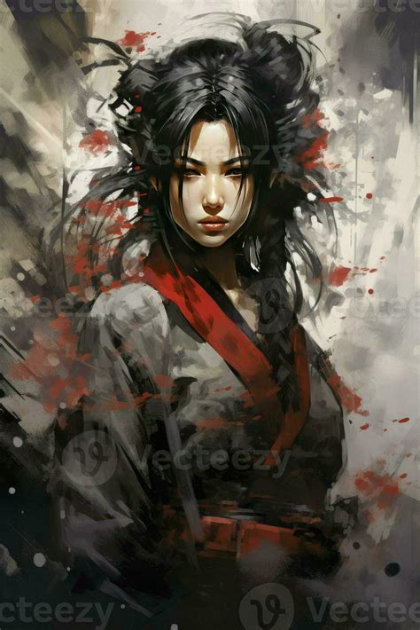Anime Japanese Warrior Girl