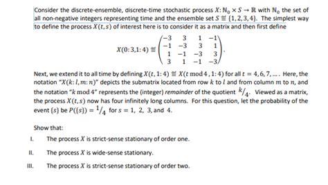 Consider The Discrete Ensemble Discrete Time