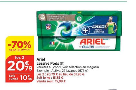 Promo Ariel Lessive Pods Chez Maximarché Icatalogue Fr