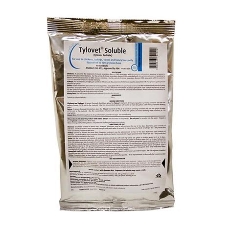 Tylovet Tylosin Soluble Powder 100g At Tractor Supply Co