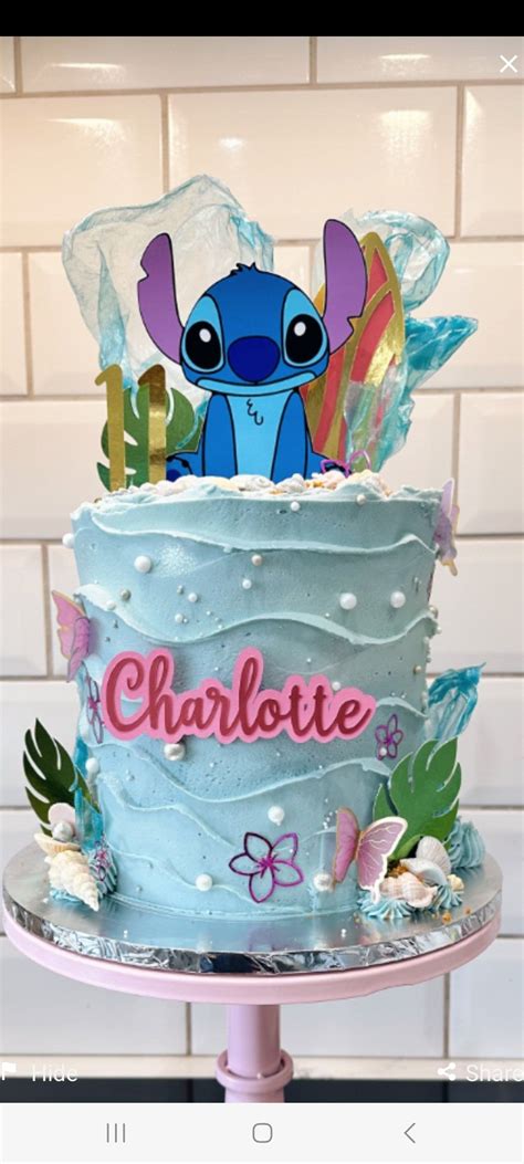 Stitch Cake Topper With Stick Etsy Uk Stitch Cake Lilo And Stitch