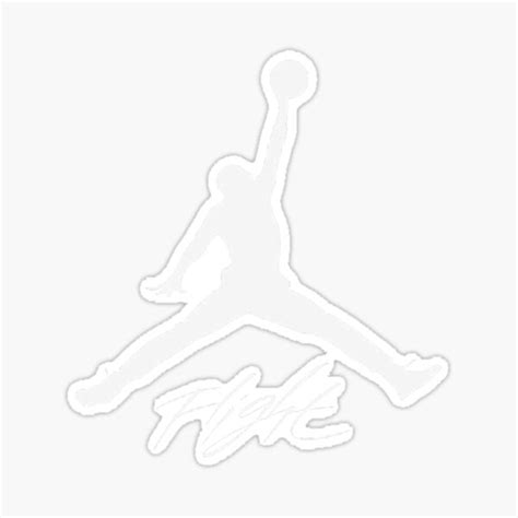 White Jordan Flight Sticker For Sale By Aestheticonlyyy Redbubble