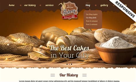 Bakery Html Bootstrap Website Template Id 300111885