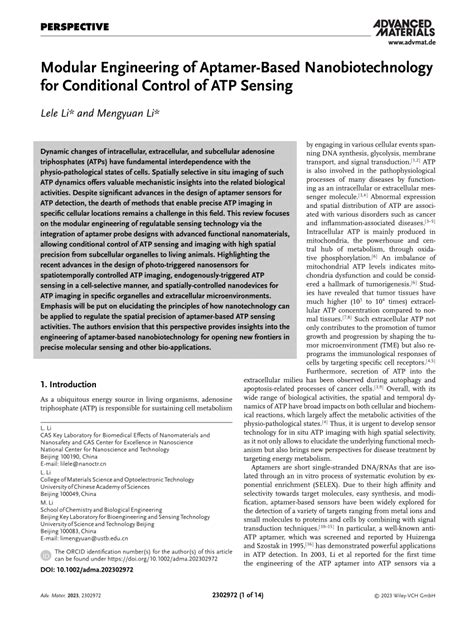 Modular Engineering Of Aptamer‐based Nanobiotechnology For Conditional