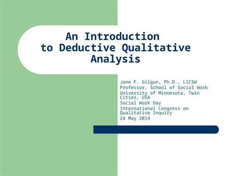 Ppt Introduction To Deductive Qualitative Analysis Dokumen Tips