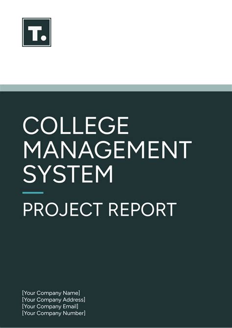 Free College Management System Project Report Template To Edit Online