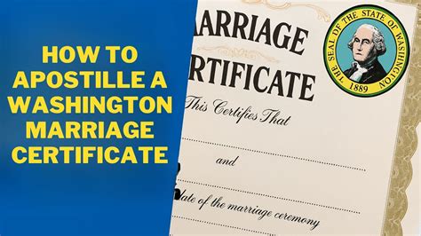 How To Apostille A Washington Marriage Certificate Step By Step Guide
