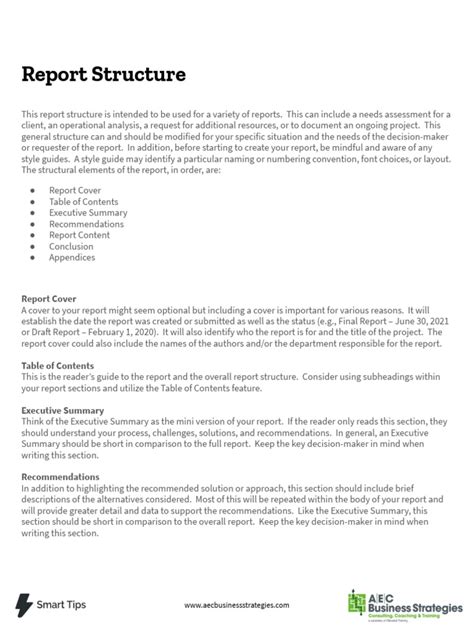 report structure pdf decision making data