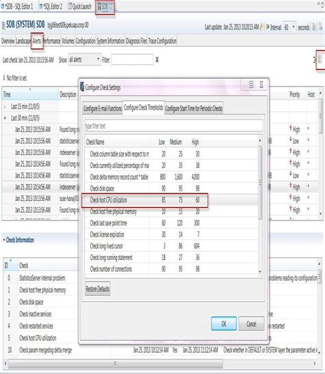 HANA Alert 5 Host CPU Usage