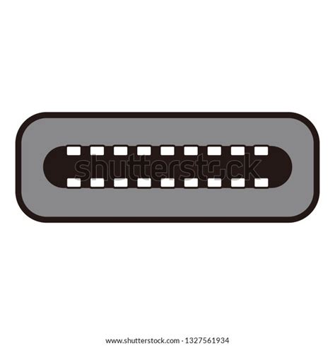 Usb Type C Port Stock Vector Royalty Free 1327561934 Shutterstock