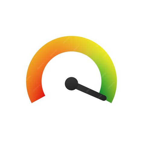 Premium Vector Round Scale Indicator Measuring Gauge With Dial