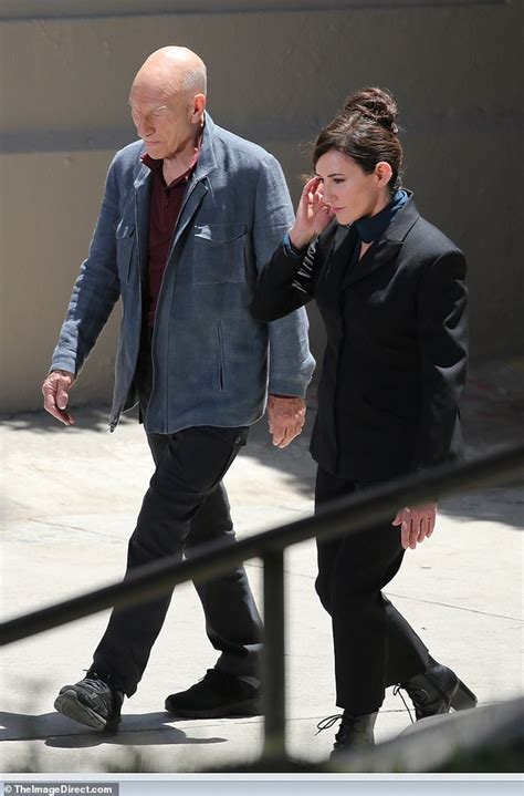 Patrick Stewart 80 Chats To A Co Star While Strolling Around Star