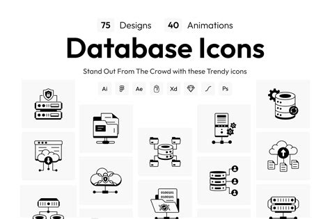 Animated Database Icons Creative Market