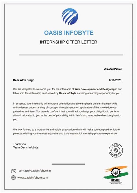 alok singh on linkedin oasisinfobyte internship webdevelopment