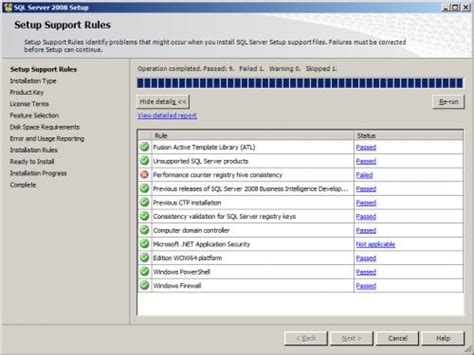 Mssql Veritabanı Kurulumunda Setup Support Rules Aşamasında