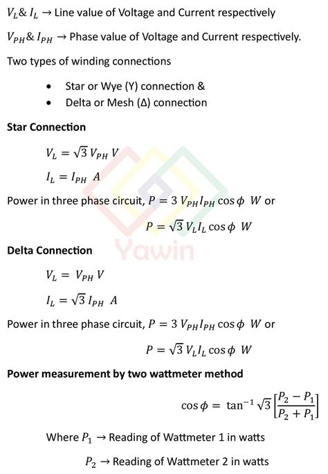 Three Phase AC Circuits Yawin