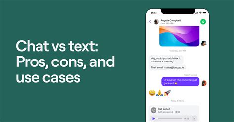 Chat Vs Text Pros Cons And Use Cases