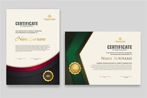 고급 배지와 우아함 현대 패턴 배경 인증서 템플릿 감사 업적 수상 비즈니스 및 교육 요구 사항에 대한 벡터 일러스트레이션 감탄에 대한 스톡 벡터 아트 및 기타 이미지