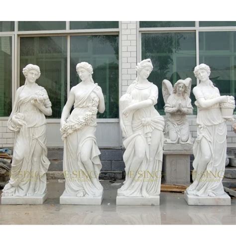 Modern Art Marble Stone Four Season Sex Lady Goddess Statue For Garden Four Season God