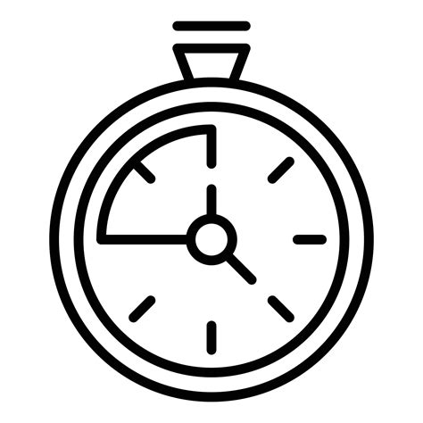 Stopwatch Icon Outline Vector Stop Watch 15890394 Vector Art At Vecteezy