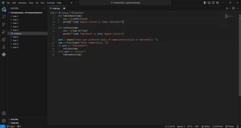 Panitapu Jashwanth On Linkedin Internship Python Temperatureconvertion Programming
