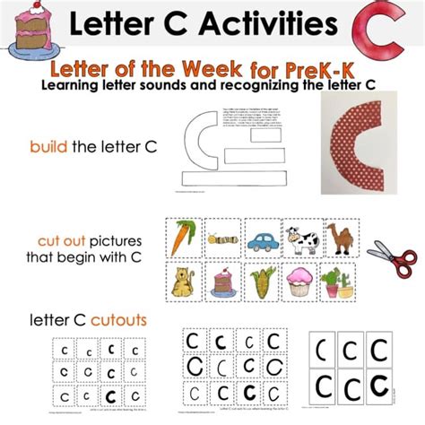 Letter C Activities Alphabet Letter C Phonics Worksheets Prek K