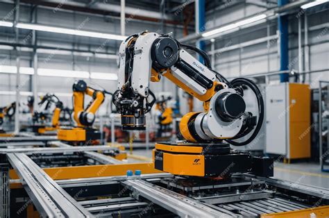 Factory Automation With Robotics For Seamless Production Management Premium Ai Generated Image