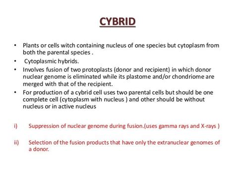 Somatic Hybridization