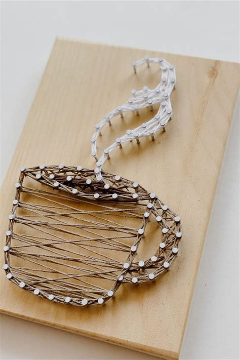 Coffee String Art Diy Kit By Knot Really Art Craft Kit Girls Night In Activity String Art