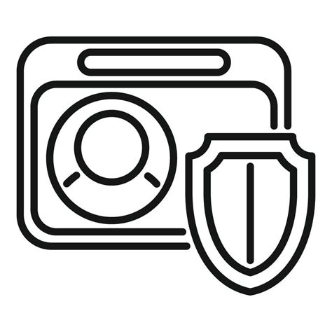 Secured Data Shield Icon Outline Vector Company Business 38950145 Vector Art At Vecteezy