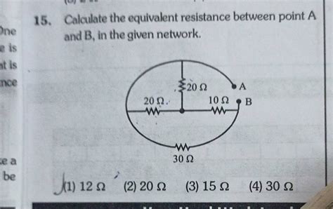 Calculate The Equivalent Resistance Between Point A And B In The Given N