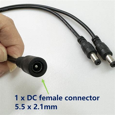 Heavy Duty 2 Way Dc Power Splitter Cord Cable For Cctv Camera Ps1 2