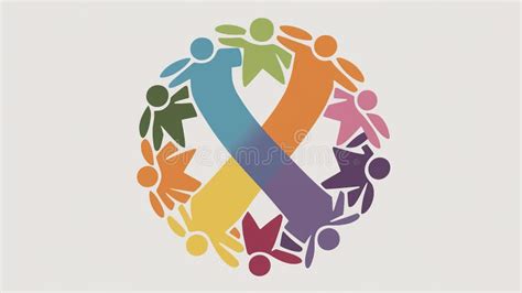 The Image Depicts A Group Of Eight Stylized Human Figures Arranged In A Circular Formation