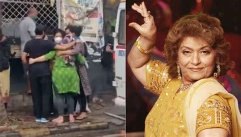 Saroj Khans Daughter Breaks Down Into Tears Outside Malad Cemetery