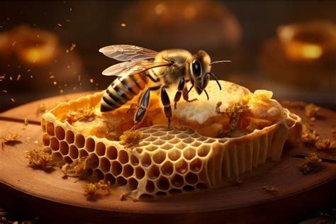 Buzzing Bees Inside A Hive Generate Ai
