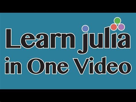 free video julia tutorial from derek banas class central