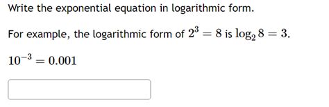 Solved Find The Logarithm Log10 10 0001 Write The Equation Chegg Com