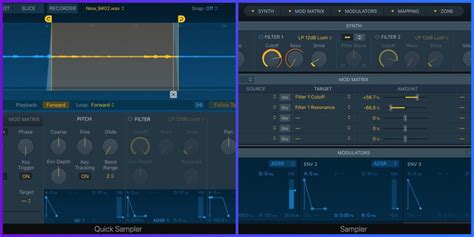 how to use the sampler and quick sampler in logic pro