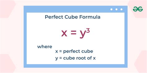 Perfect Cubes Definition List Chart And Examples Geeksforgeeks
