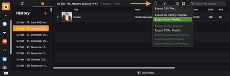 Saving A Session From Djay Pro2 To A Playlist On Apples Music Itunes Application