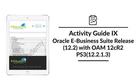 Oracle Ebs R12 Oam Integration Training Step By Step Activity Guides