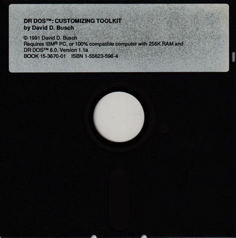 DR DOS Customizing Toolkit Companion Floppy David D Busch Free Download Borrow And
