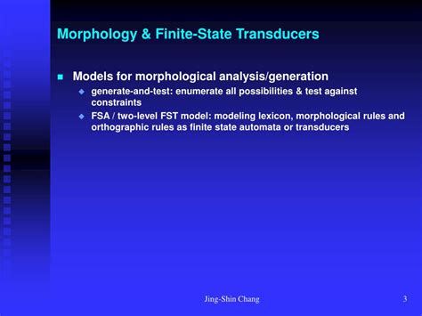 Ppt Morphology And Finite State Transducers Powerpoint Presentation Id5035553