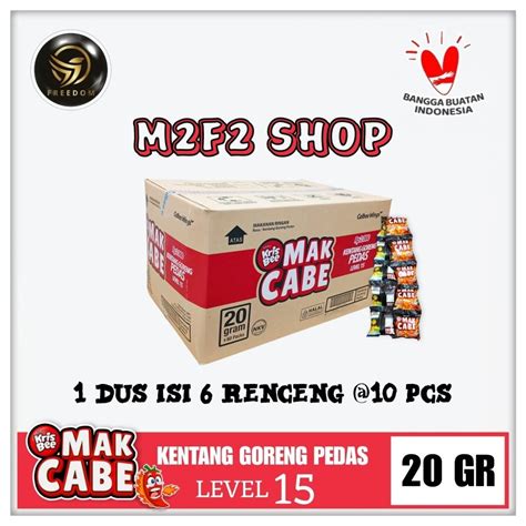 Jual Krisbee Mak Cabe Keripik Kentang Goreng Pedas Level 15 Sachet 20