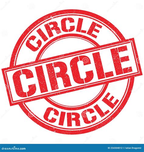 CIRCLE Text Written On Red Stamp Sign Stock Illustration Illustration Of Text Written