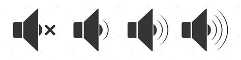 Sound Volume Icons Speaker Volume Icons Vector Volume Interface Vector
