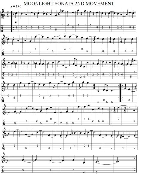 Classical Sheet Music Tabs For Mandolin Tenor Banjo Tabs